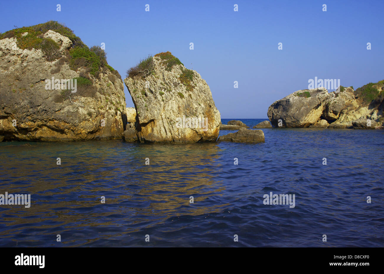 rock on coast at Zakynthos island, Greece Stock Photo - Alamy