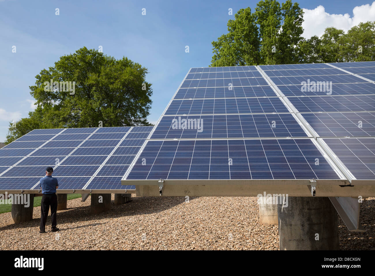 Solar Panel on Sunny Day Stock Photo - Alamy