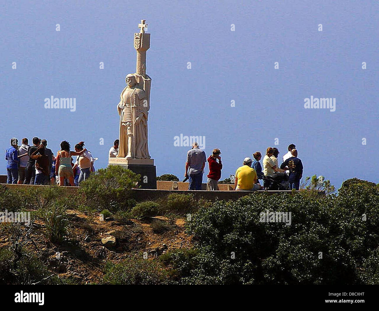 A monument at the tip of Point Loma, California, stands as a tribute to ...