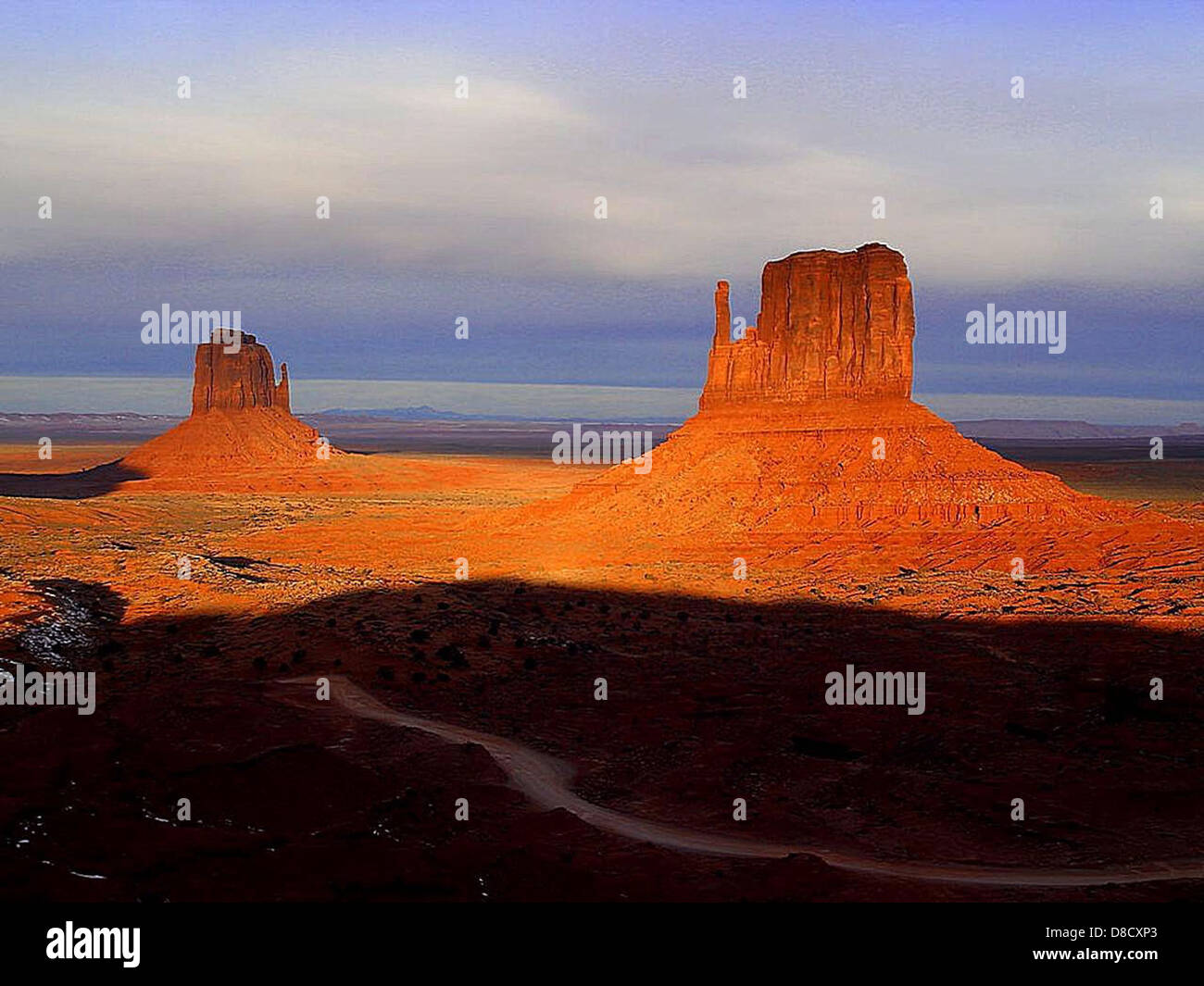 A breathtaking view of Monument Valley, featuring its distinctive ...