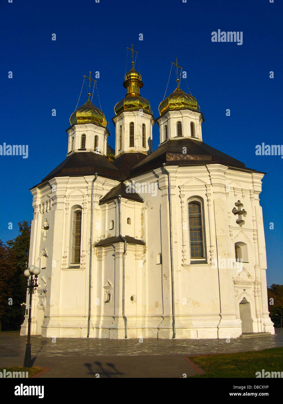beautiful Christian church on the background of blue sky Stock Photo ...