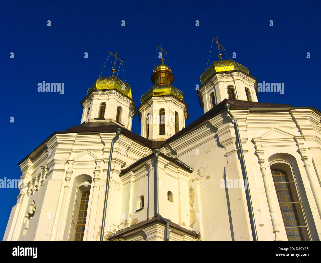beautiful Christian church on the background of blue sky Stock Photo ...