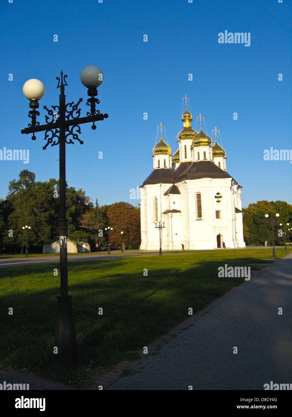 beautiful Christian church on the background of blue sky Stock Photo ...