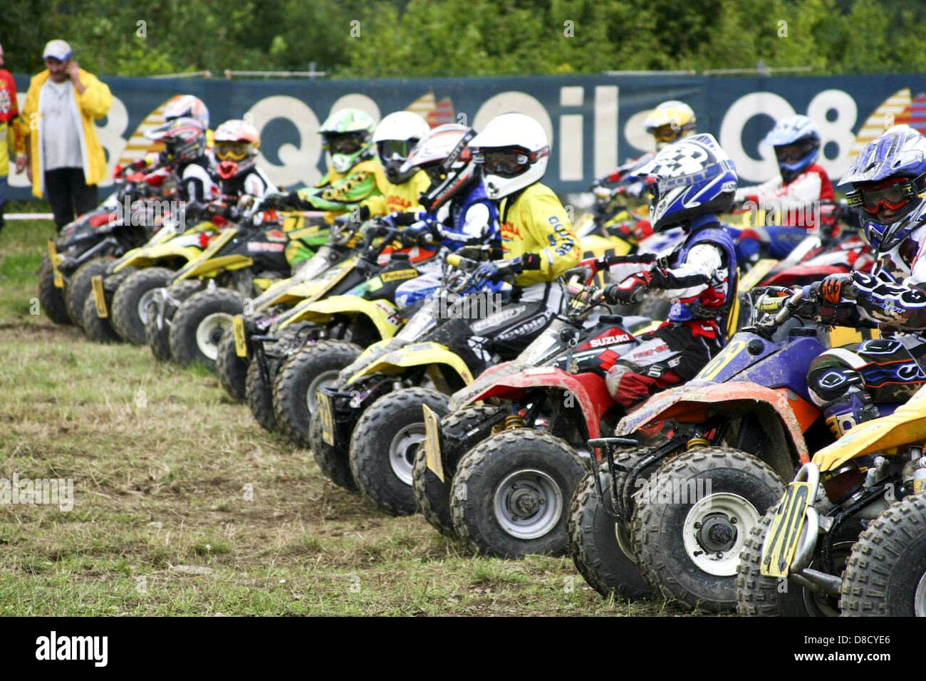 A dynamic shot of a motorcycle race, capturing the speed and intensity ...