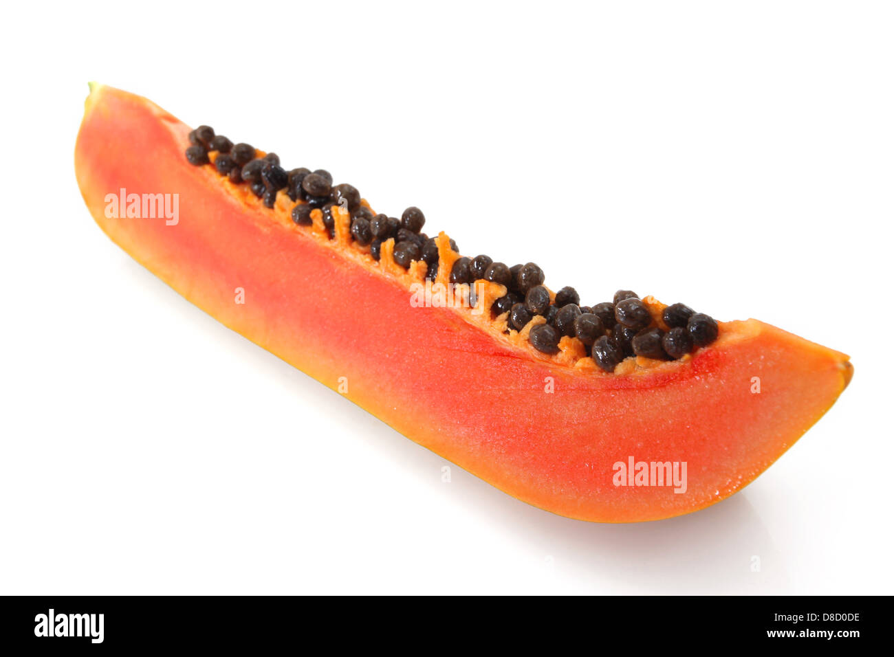 Papaya Isolated on White Stock Photo - Alamy