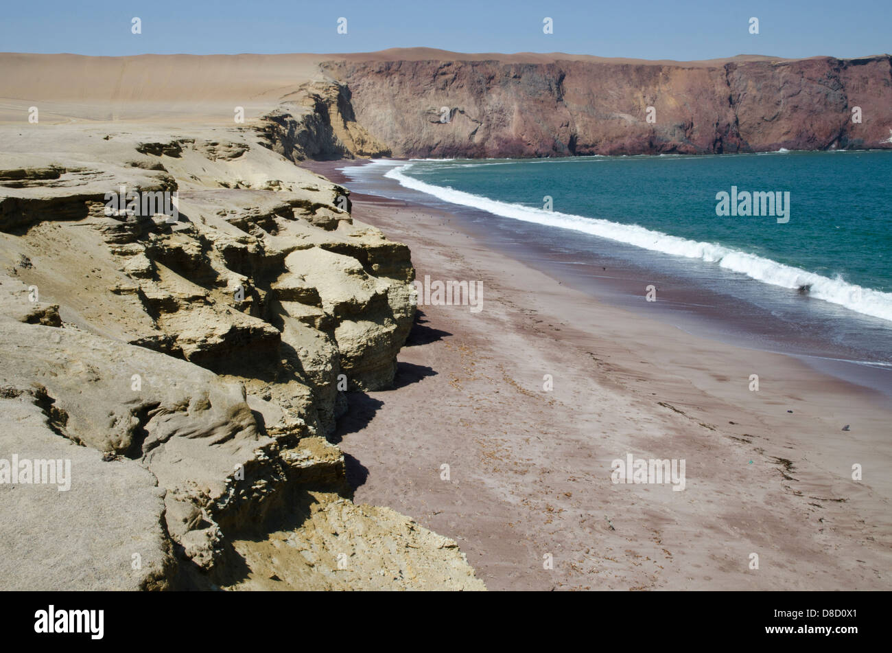 Paracas National Reserve. Red beach Stock Photo - Alamy