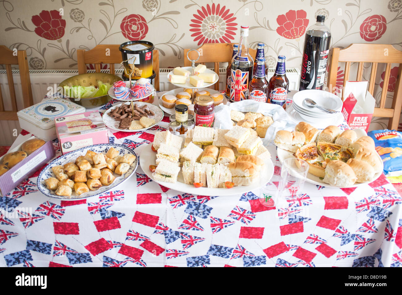 Traditional English British Homemade Afternoon Tea at Home Stock Photo ...