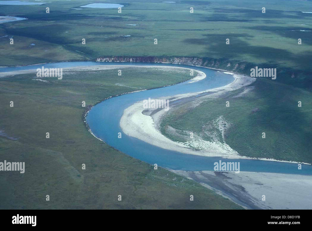 A view of the middle section of the Noatak River, showcasing the river ...