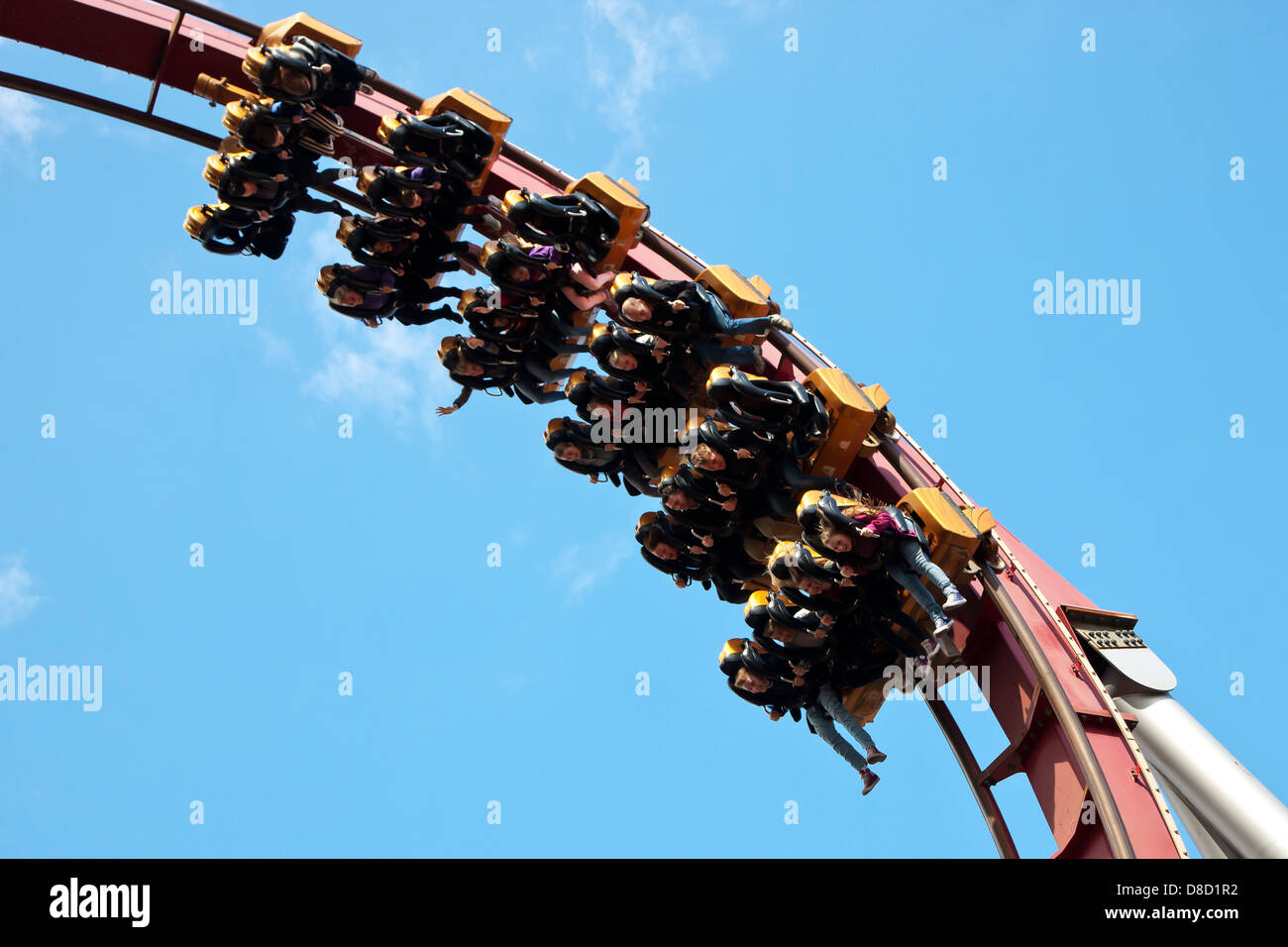 Roller coaster loops thrills in hi-res stock photography and images - Alamy