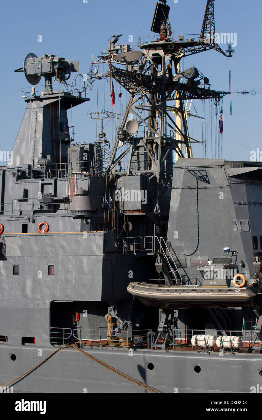 Marine aerials Antenna Soviet systems on the Russian destroyer Admiral ...