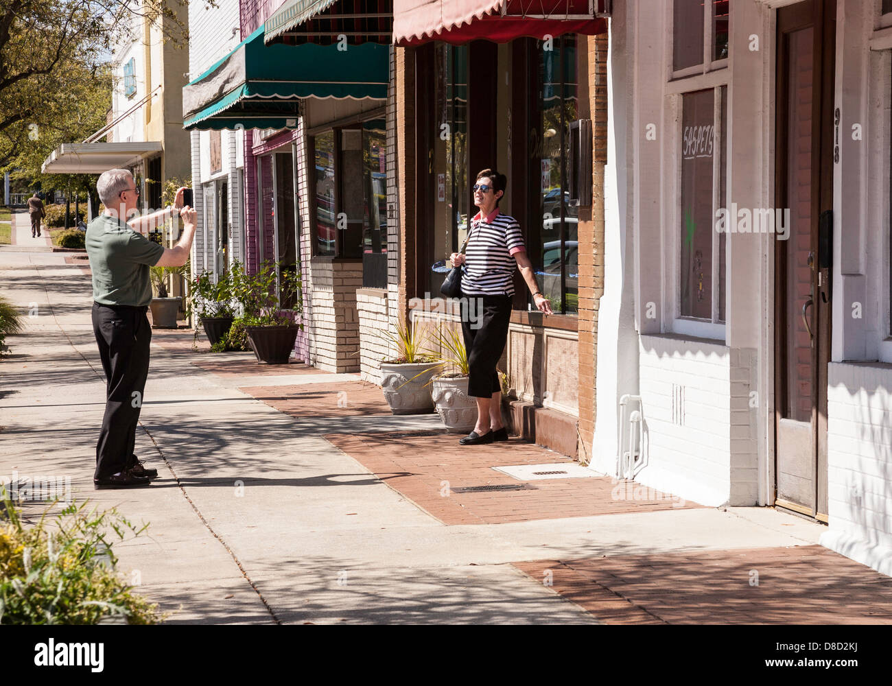 Couple Shopping on Front Street, Historic District, Georgetown, SC ...
