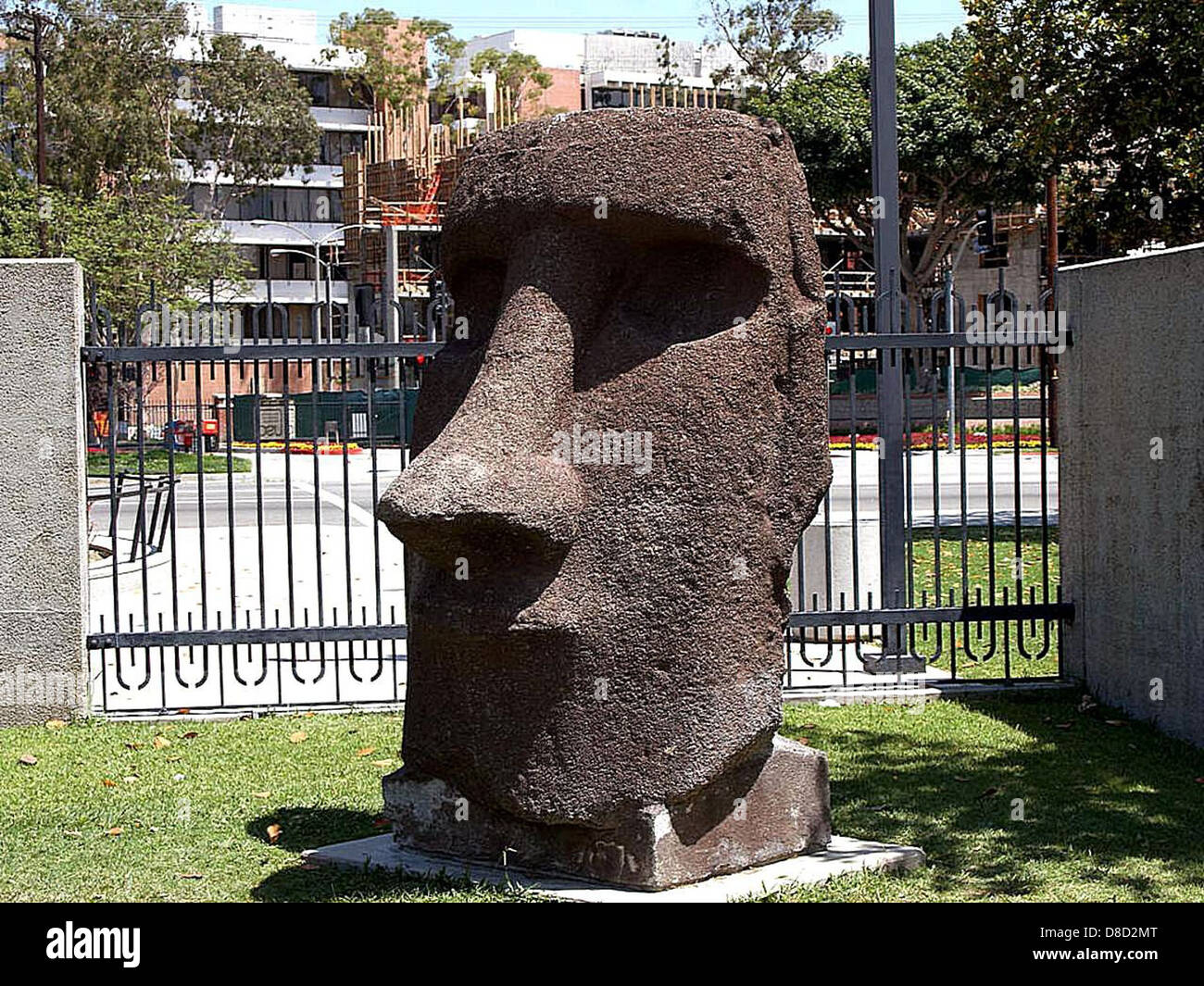 A Moai statue, representing the famous stone figures from Easter Island ...