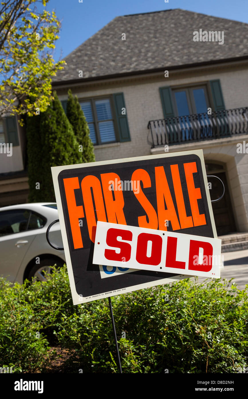 Real Estate Sold Sign Mansion