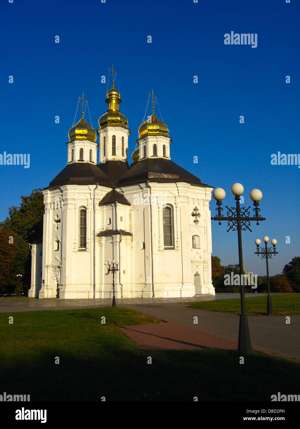 beautiful Christian church on the background of blue sky Stock Photo ...