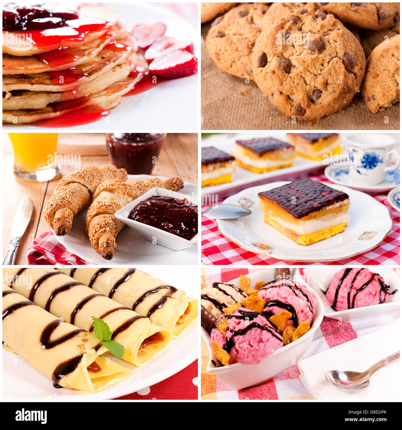 Variation of sweet food Stock Photo - Alamy