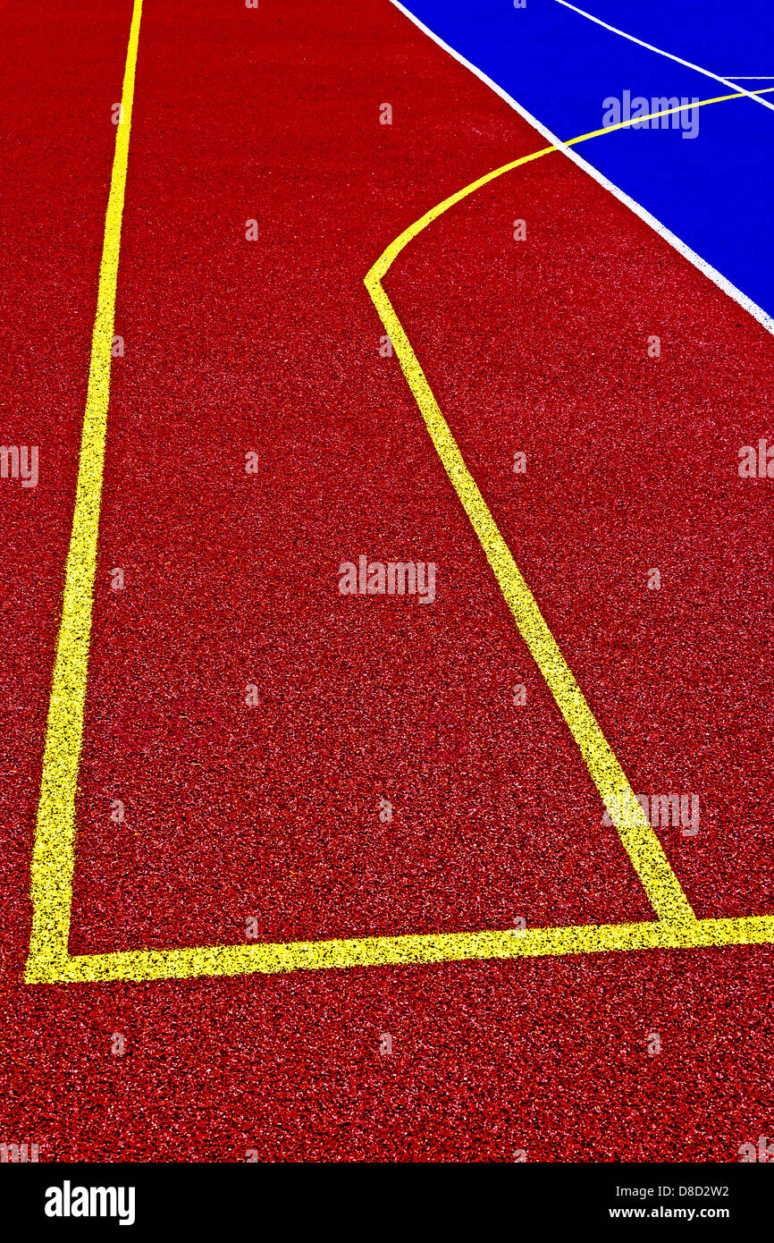 Sports field with synthetic turf and different markings, used in sports ...