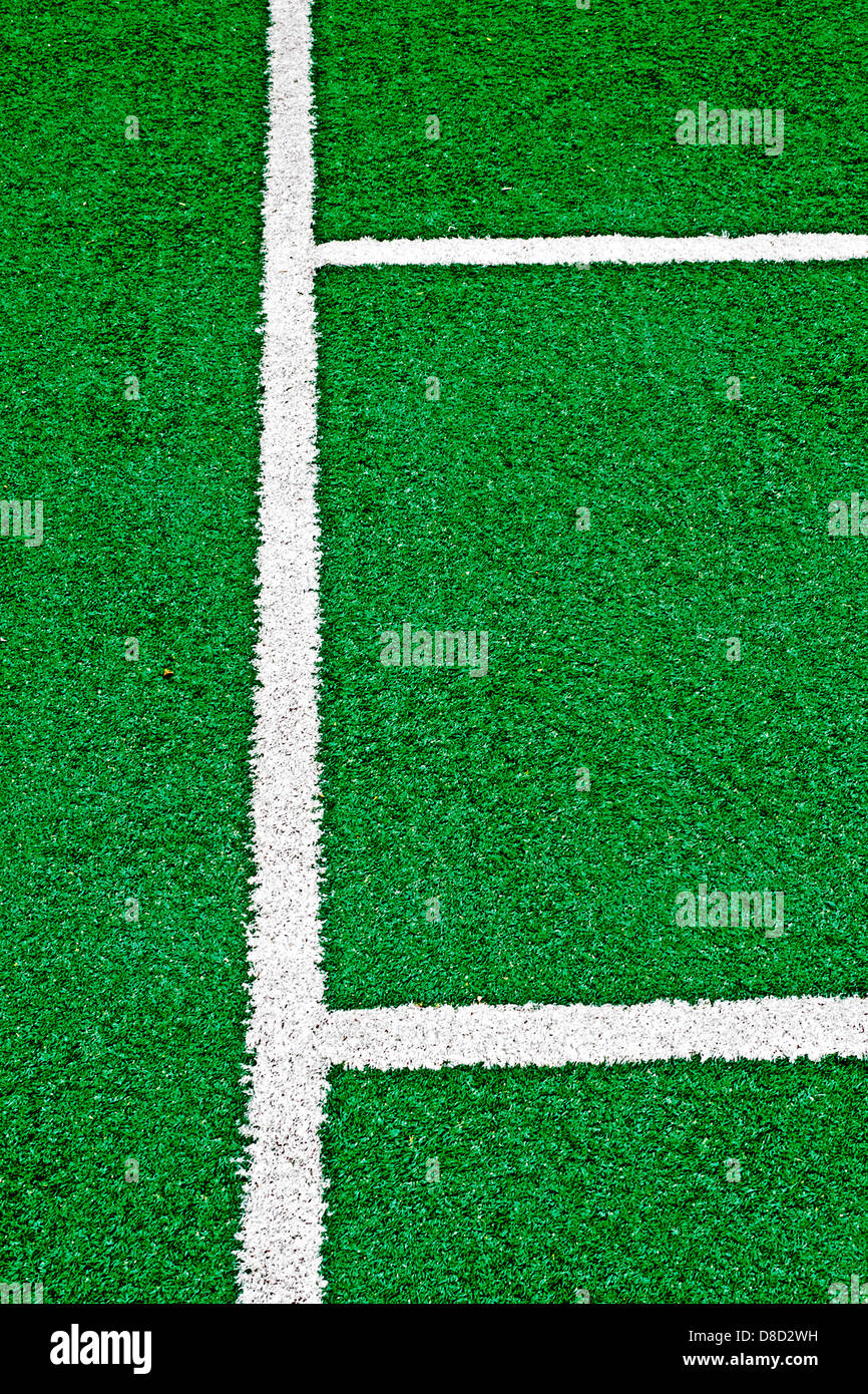 Sports field with synthetic turf and different markings, used in sports ...