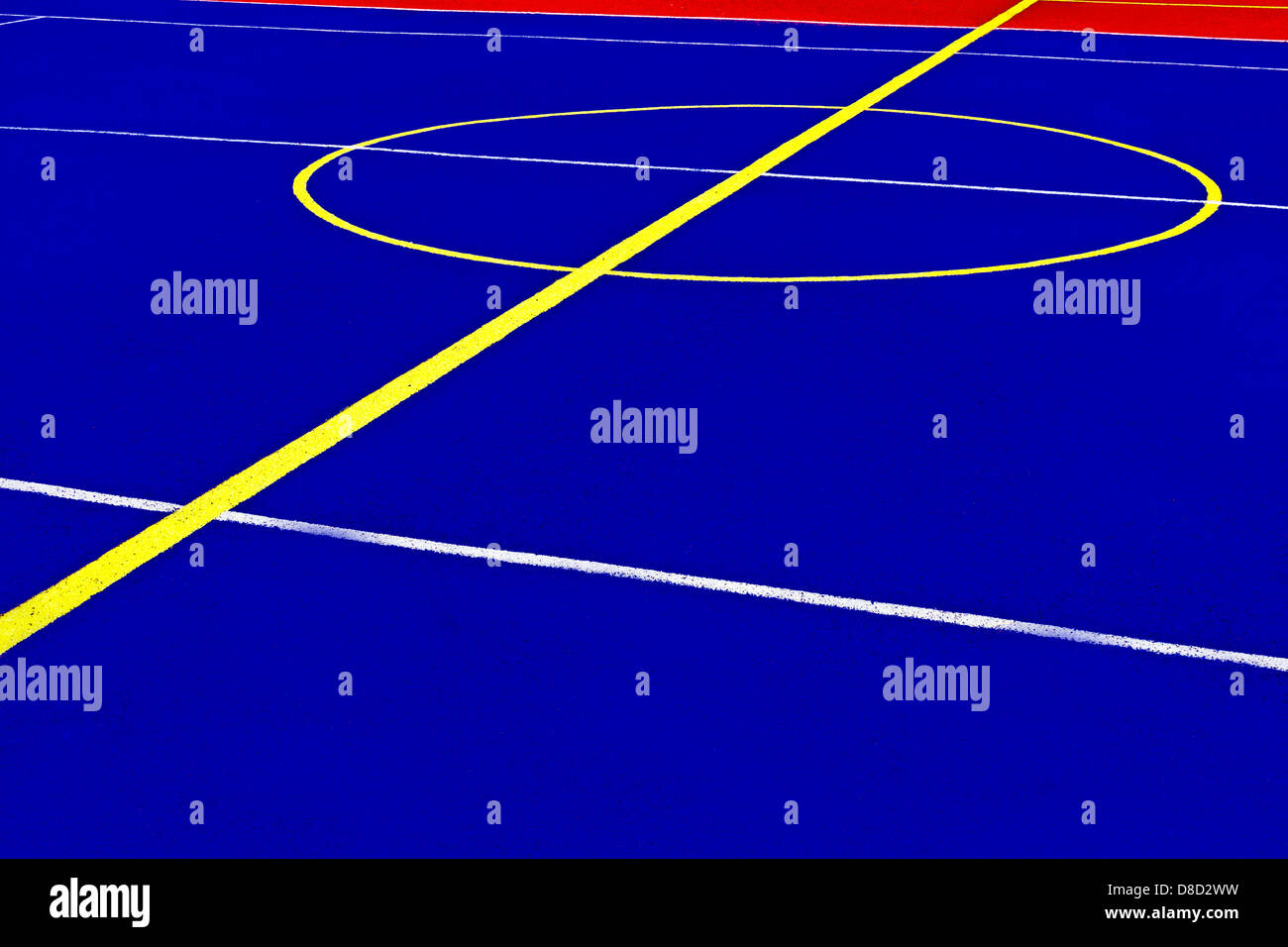 Sports field with synthetic turf and different markings, used in sports ...