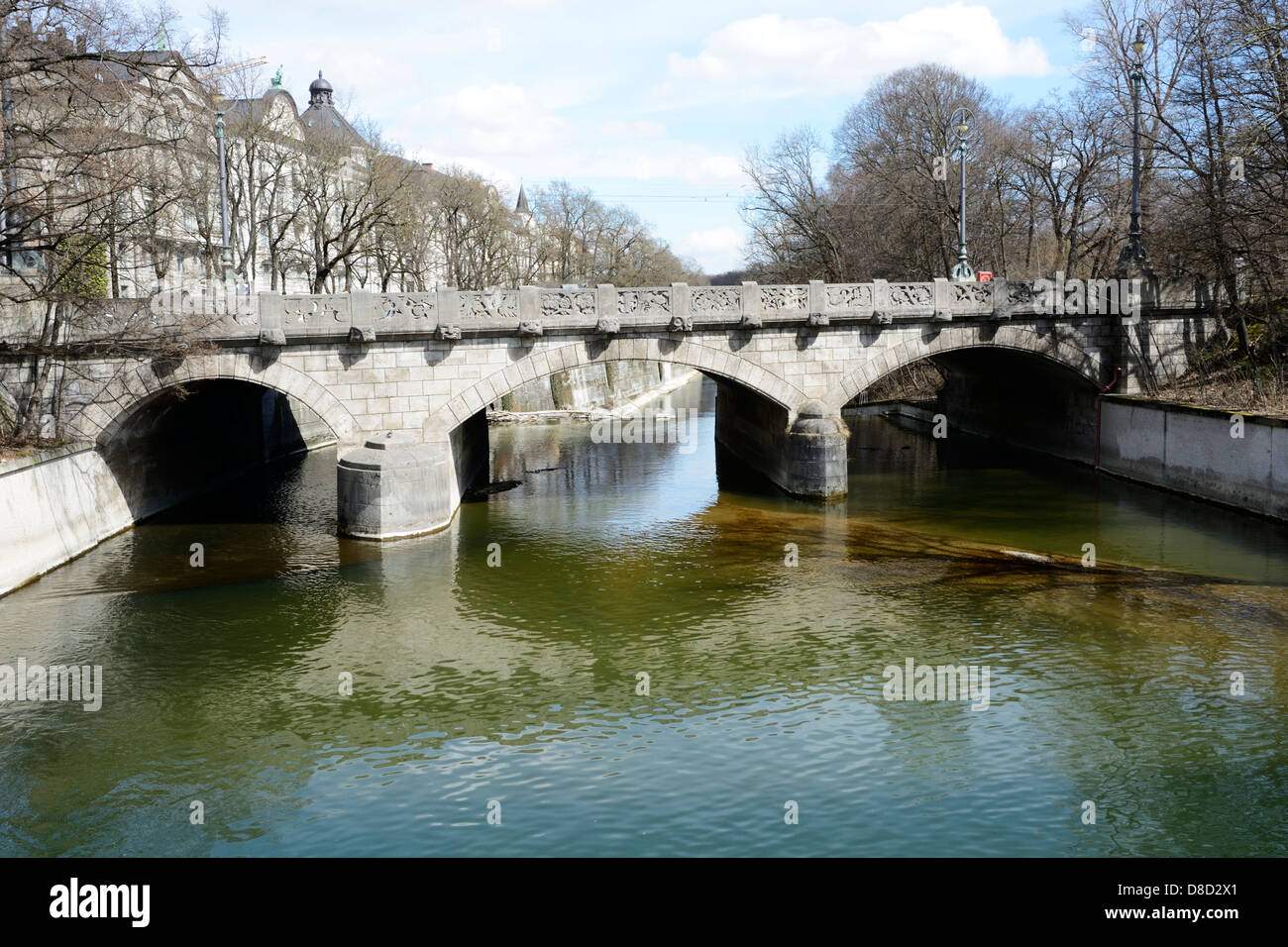 Brdige over the river Isar in Munich Stock Photo - Alamy