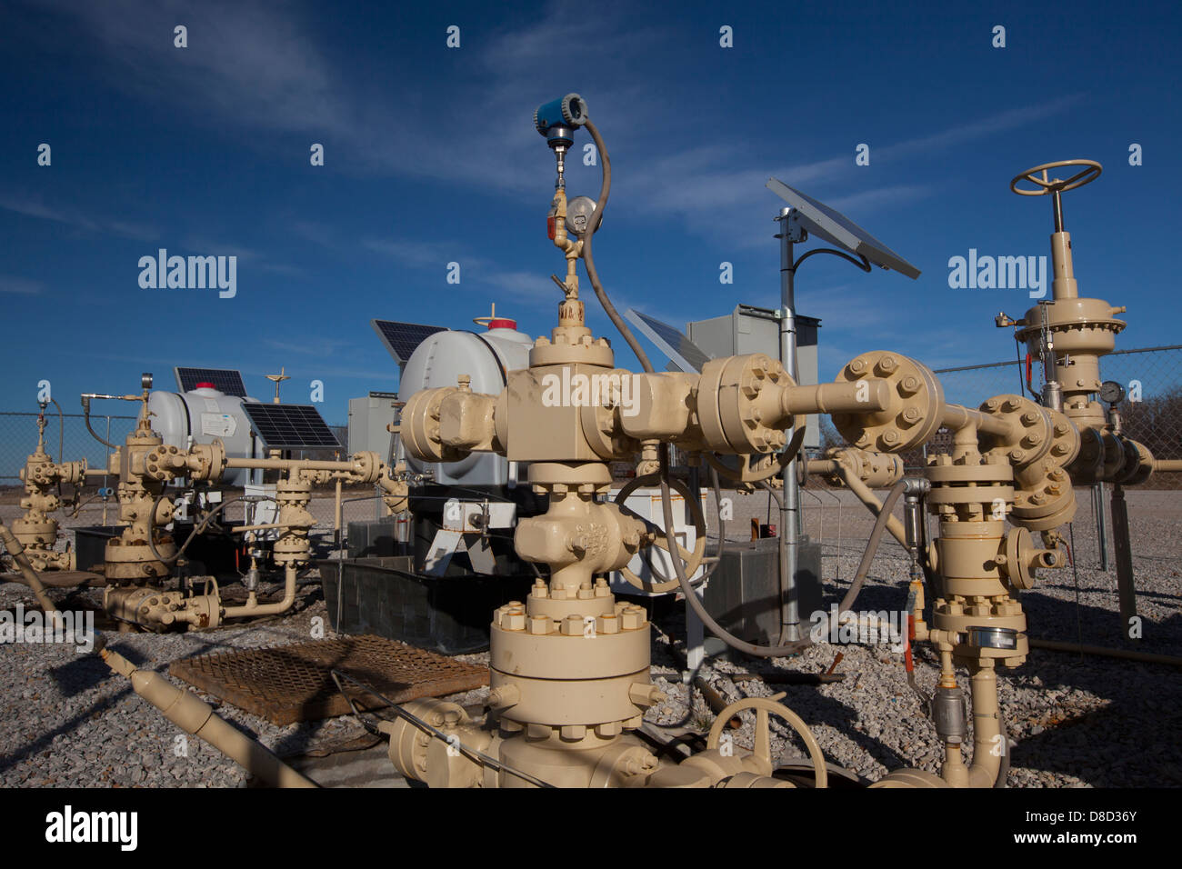 oil and gas wellhead and valves, west Texas, USA Stock Photo - Alamy