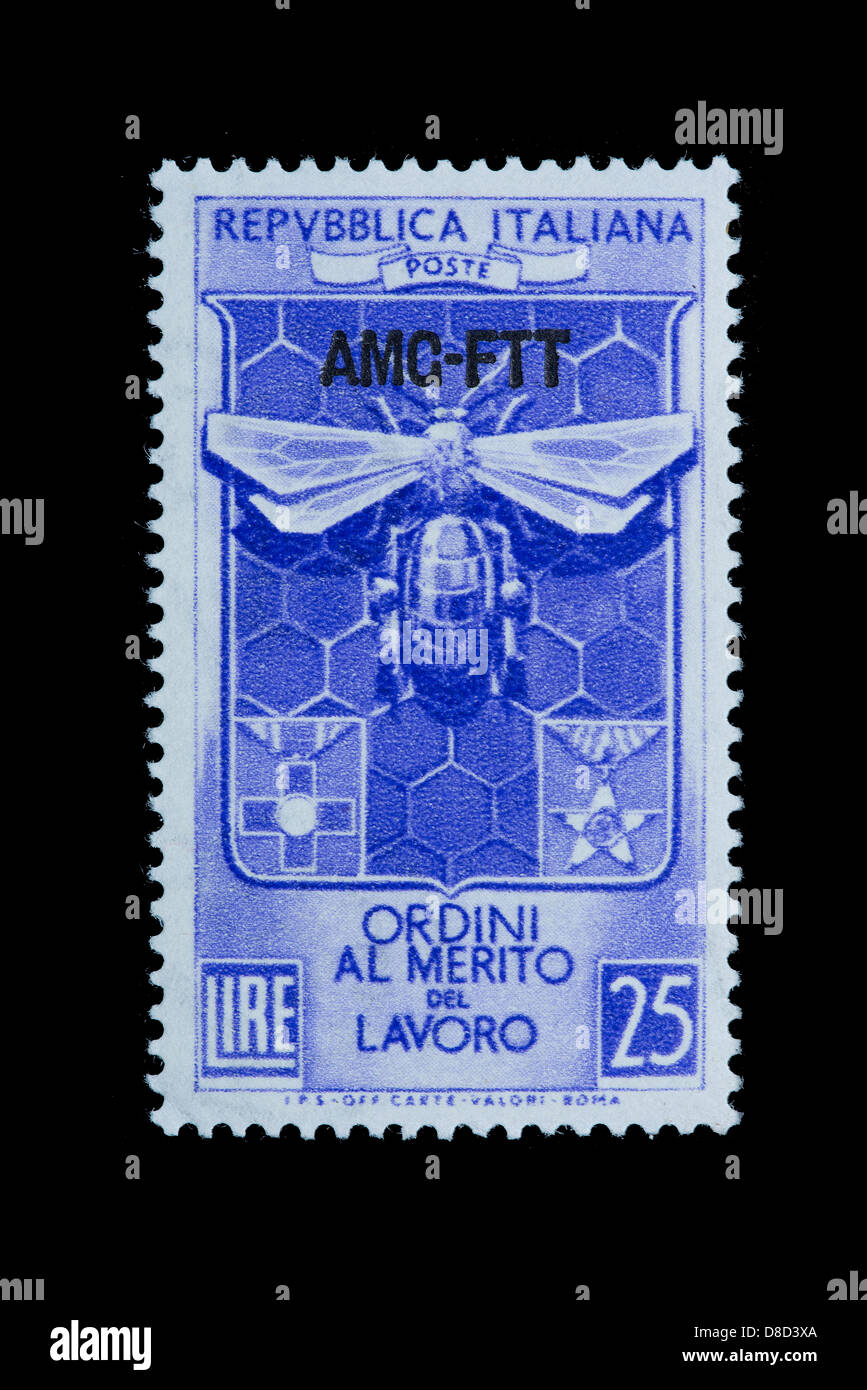 Old italian stamp overprinted amg hi-res stock photography and images ...