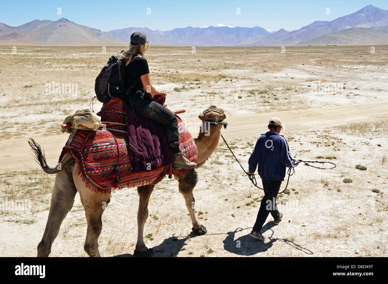 Camel riding on The Pamir Plateau, Tajikistan Stock Photo - Alamy