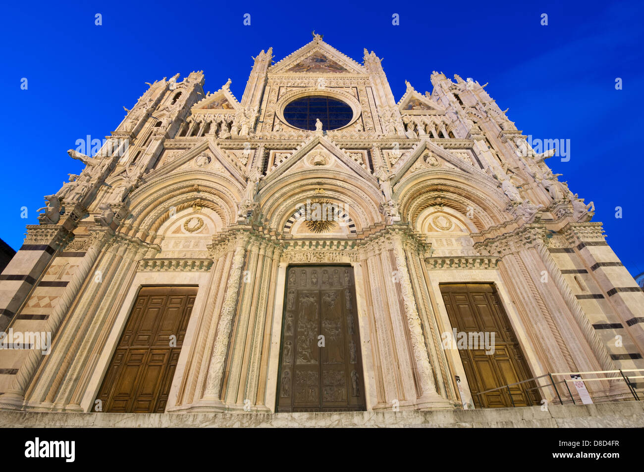 Front facade of Siena Cathedral, Ancient Town Center, Siena, Tuscany ...