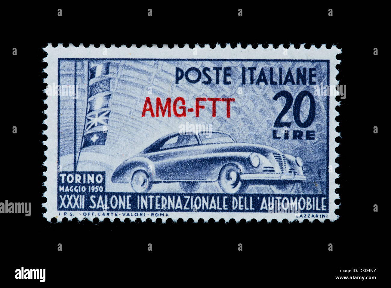 Old italian stamp overprinted amg hi-res stock photography and images ...