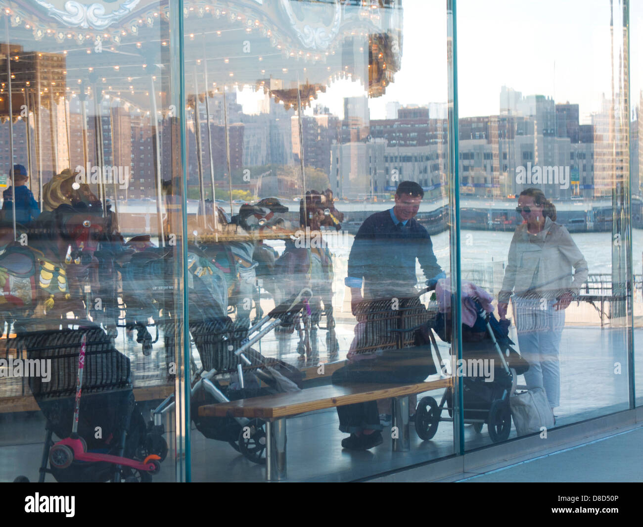 Jane's carousel in Brooklyn Bridge Park Stock Photo - Alamy