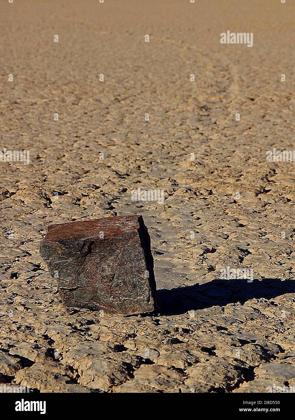 A natural phenomenon at Racetrack Playa, where rocks appear to slide ...
