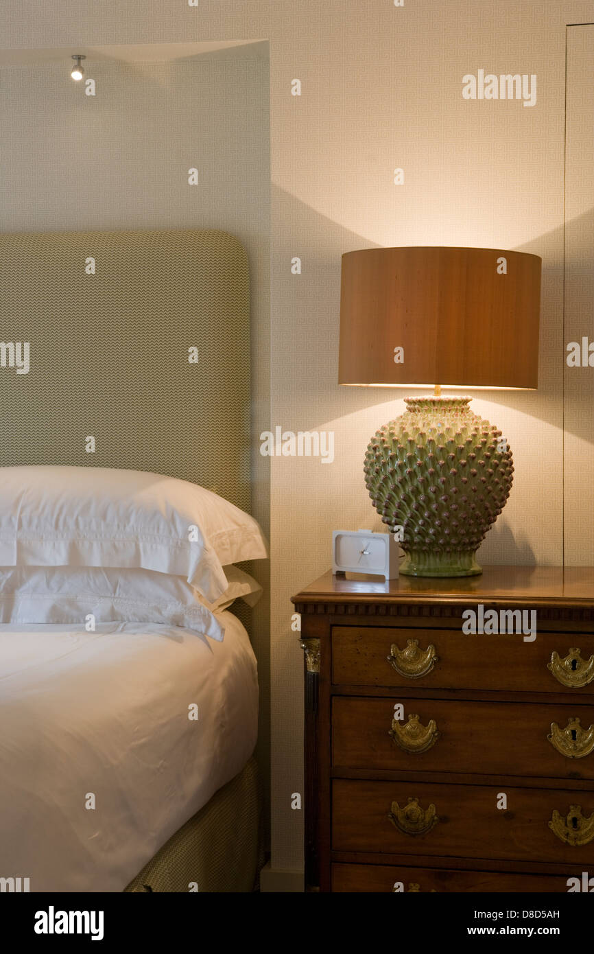 bedroom lamp and drawer detail Stock Photo - Alamy