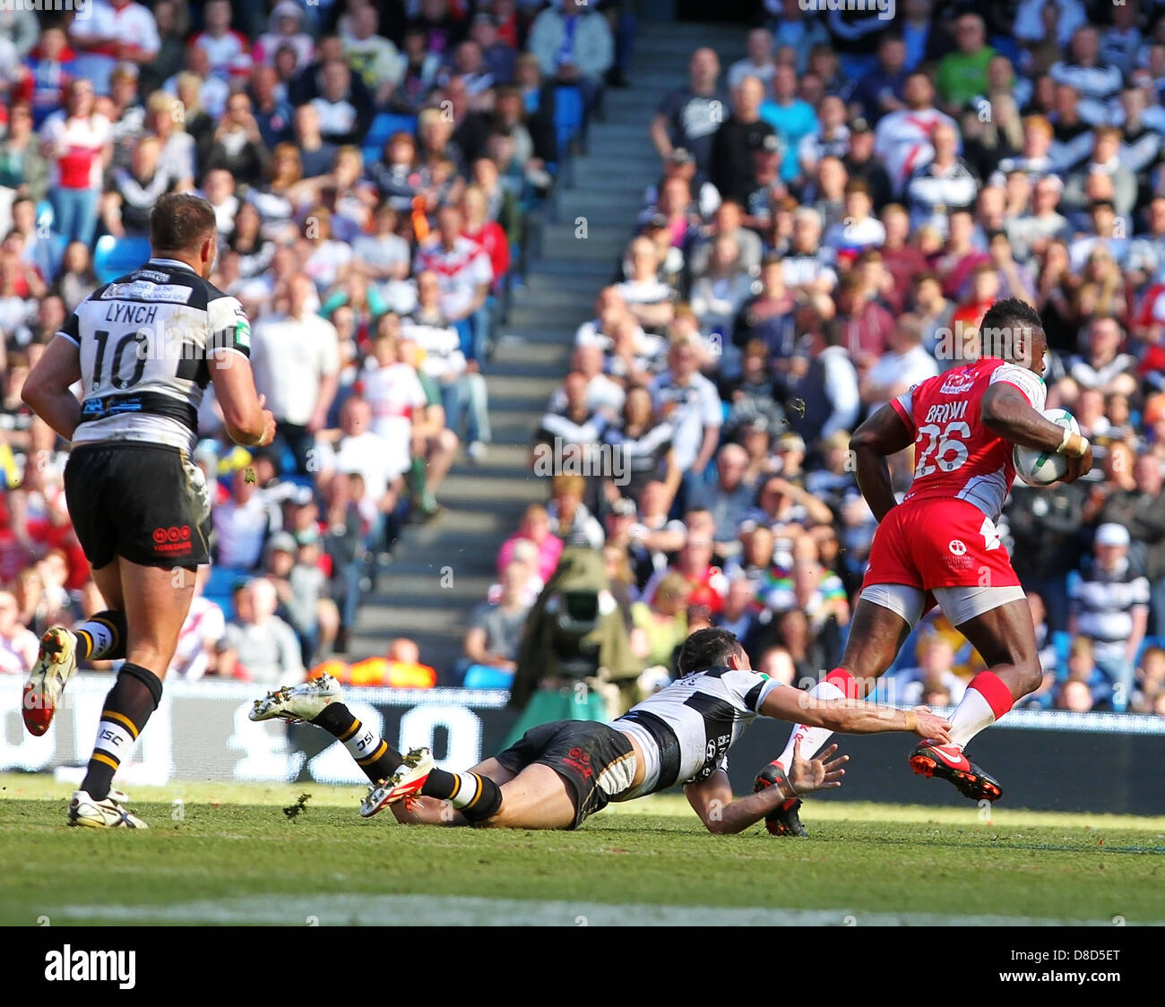 25.05.2013 Manchester, England. Alex Brown of Hull KR in action during ...