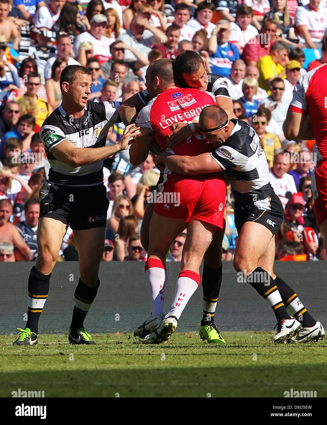25.05.2013 Manchester, England. Rhys Lovegrove of Hull KR in action ...