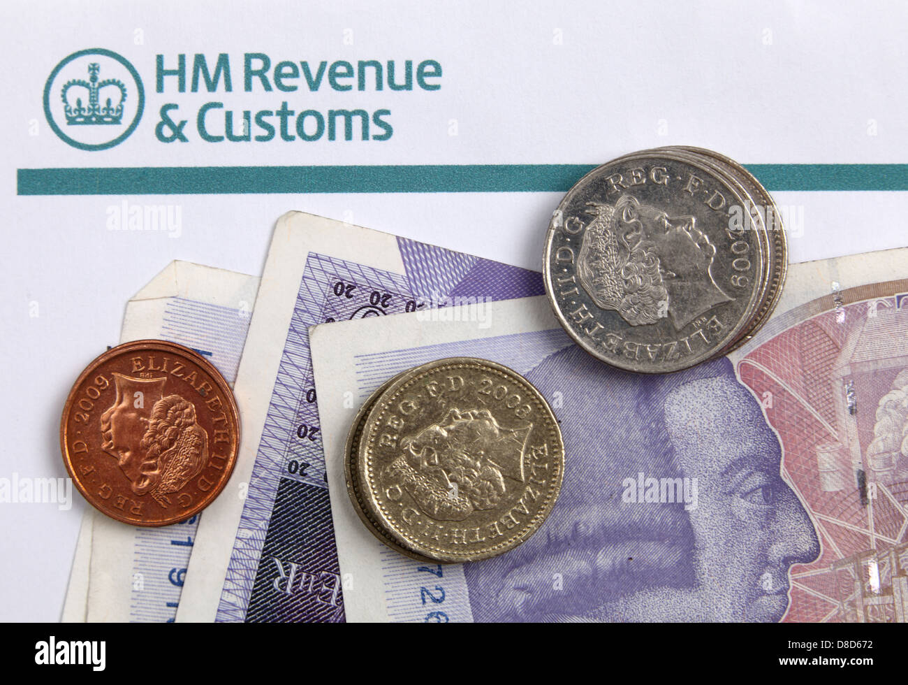 A paper with the heading of Britain's tax collecting authority, HM ...