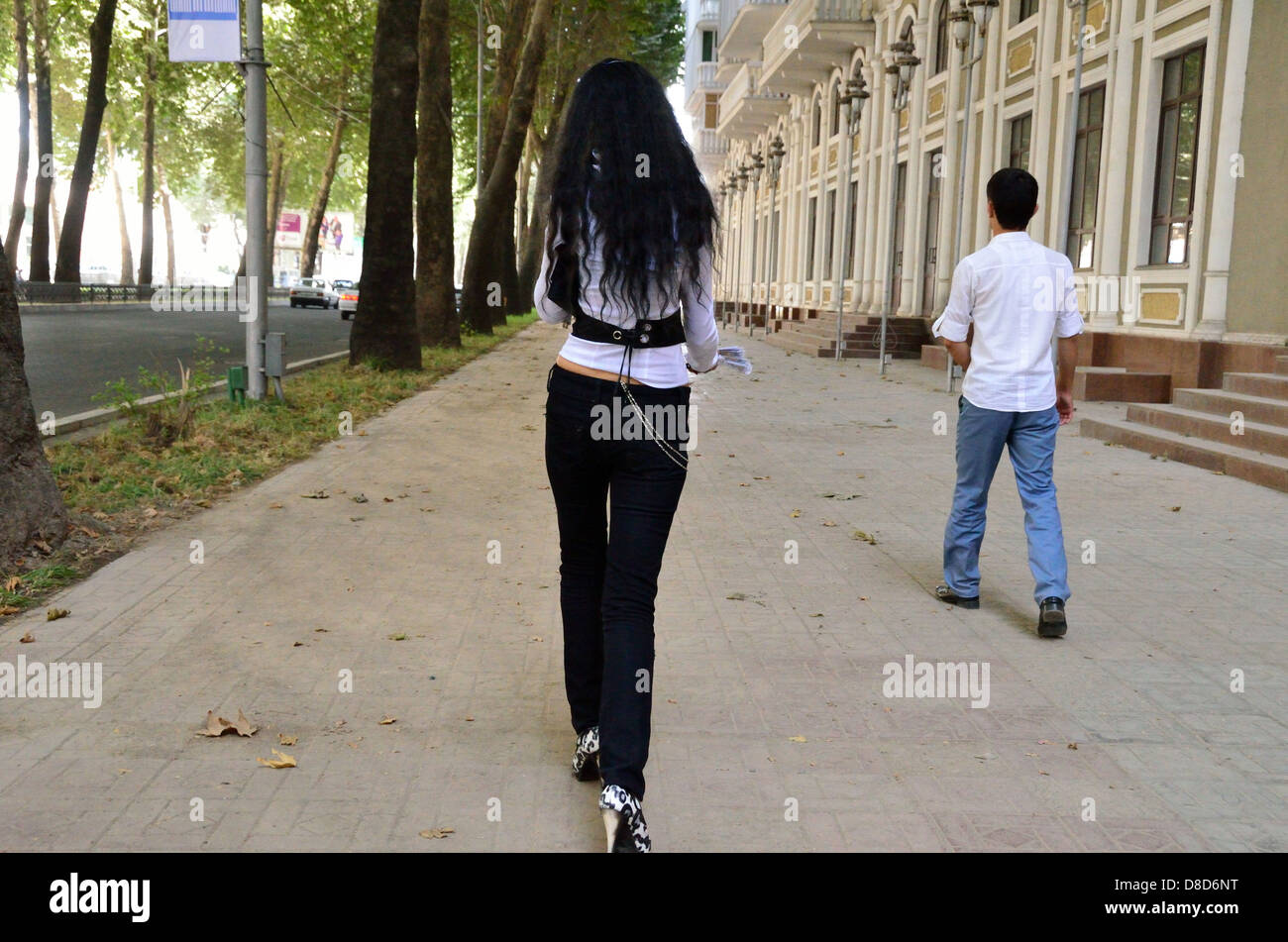 Tajik girl Dushanbe Stock Photo - Alamy