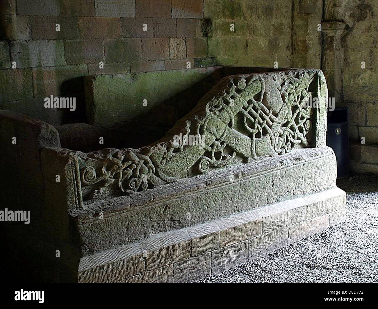 A close-up view of a rock inside the Rock of Cashel, an iconic ...