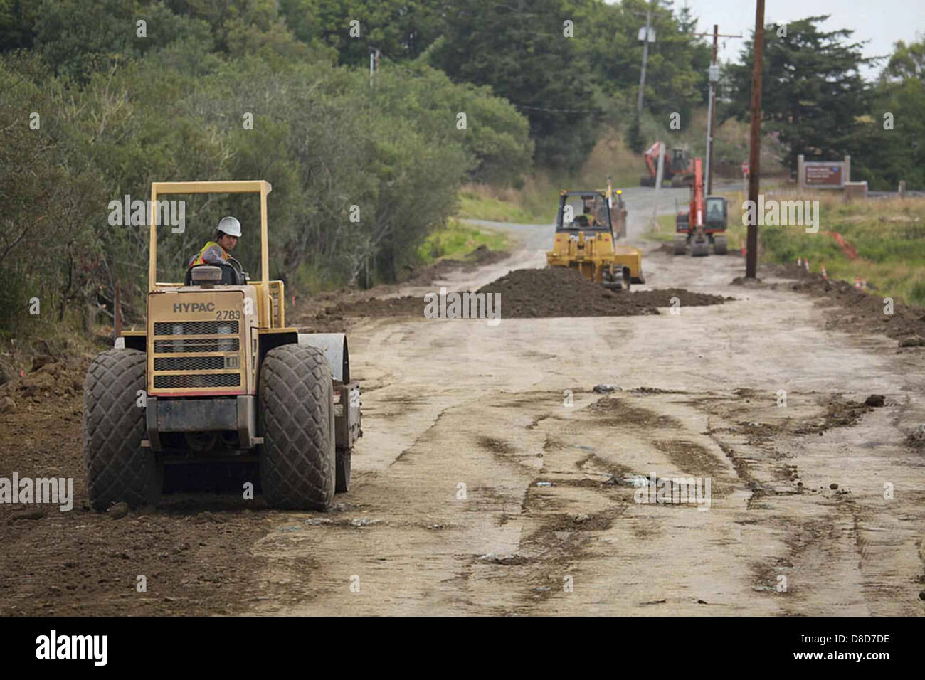 A close-up of rolling fill material, often used in construction for ...