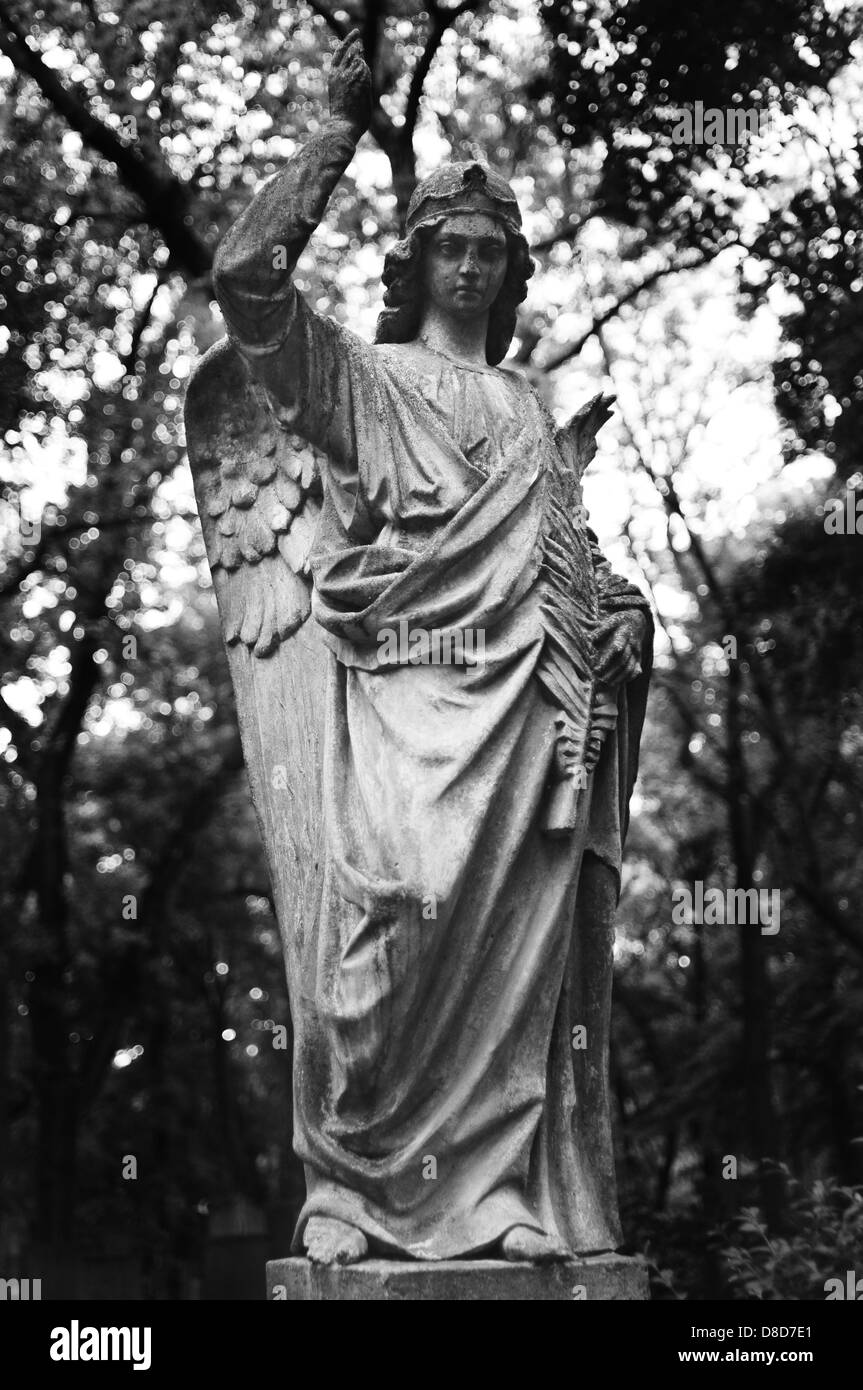 Angel statue concept Black and White Stock Photos & Images - Alamy