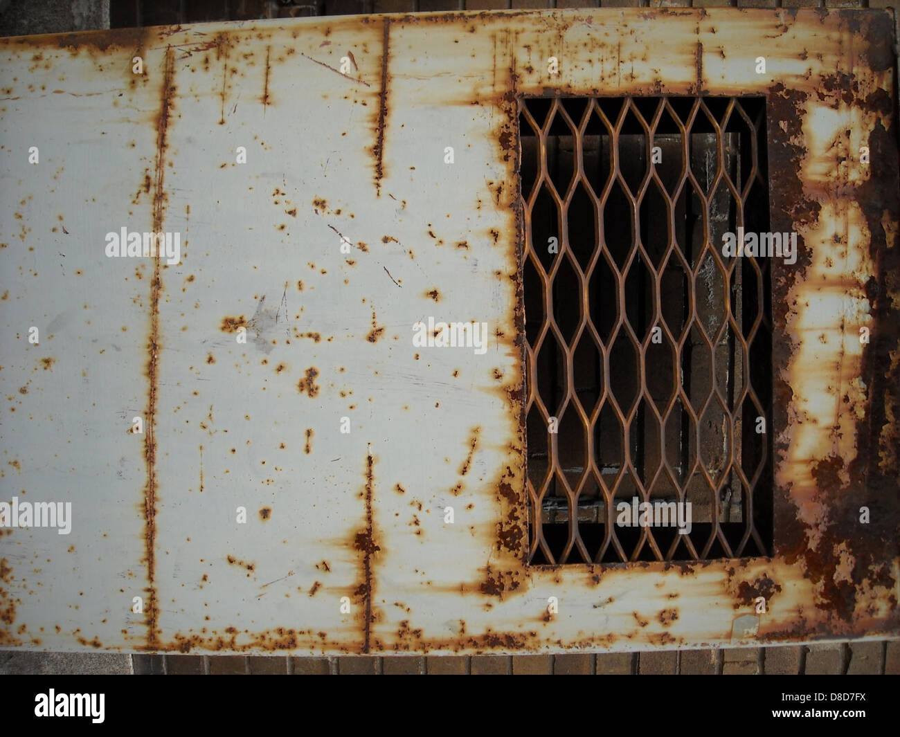 Old, rusted metal is depicted, showing the natural aging process of ...