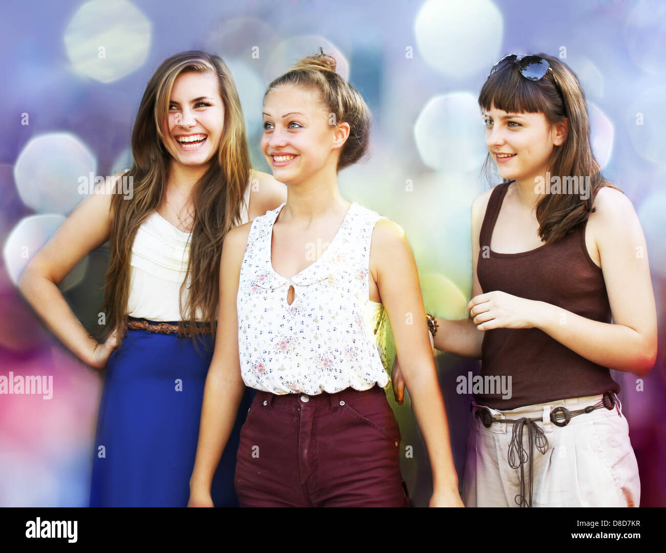 Students girls having fun Stock Photo - Alamy