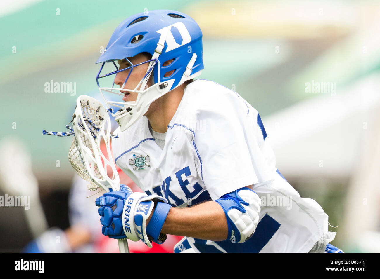 May 25, 2013: Duke Blue Devils midfielder Greg DeLuca (32) brings the ...
