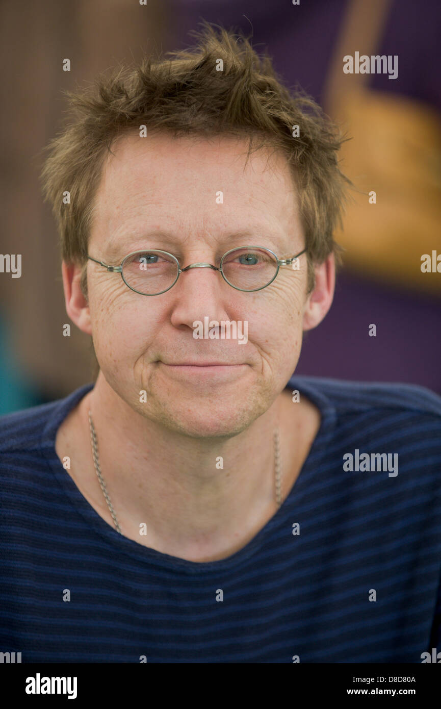 Simon Mayo BBC radio presenter and childrens author pictured at Hay ...