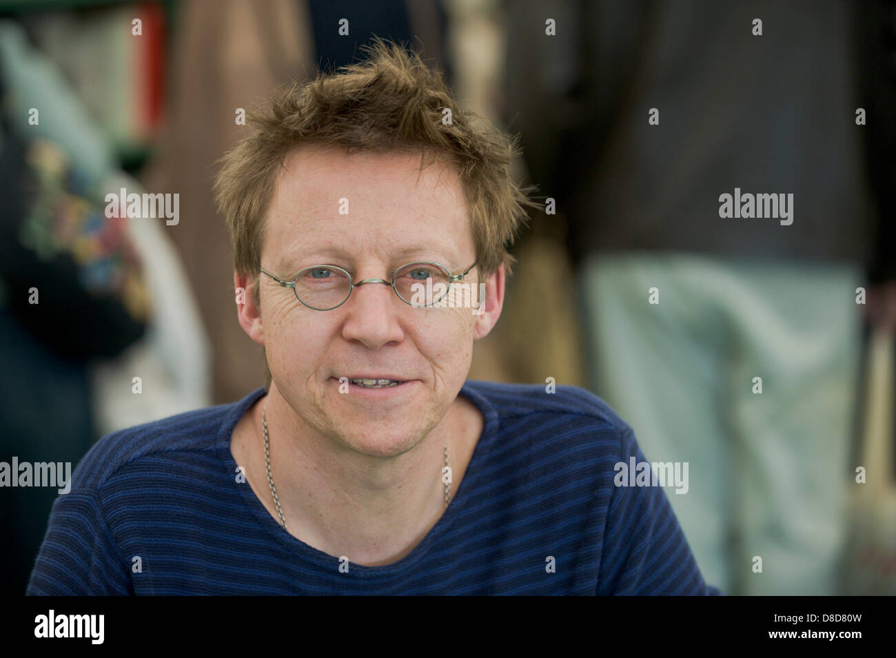 Simon Mayo BBC radio presenter and childrens author pictured at Hay ...