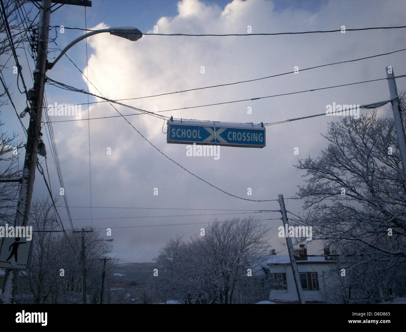 School crossing sign Stock Photo - Alamy