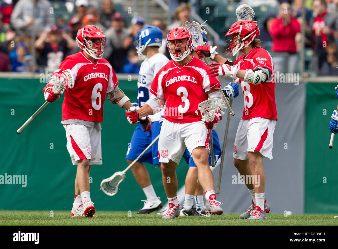 May 25, 2013: Cornell Big Red attack Rob Pannell (3) reacts to his goal ...