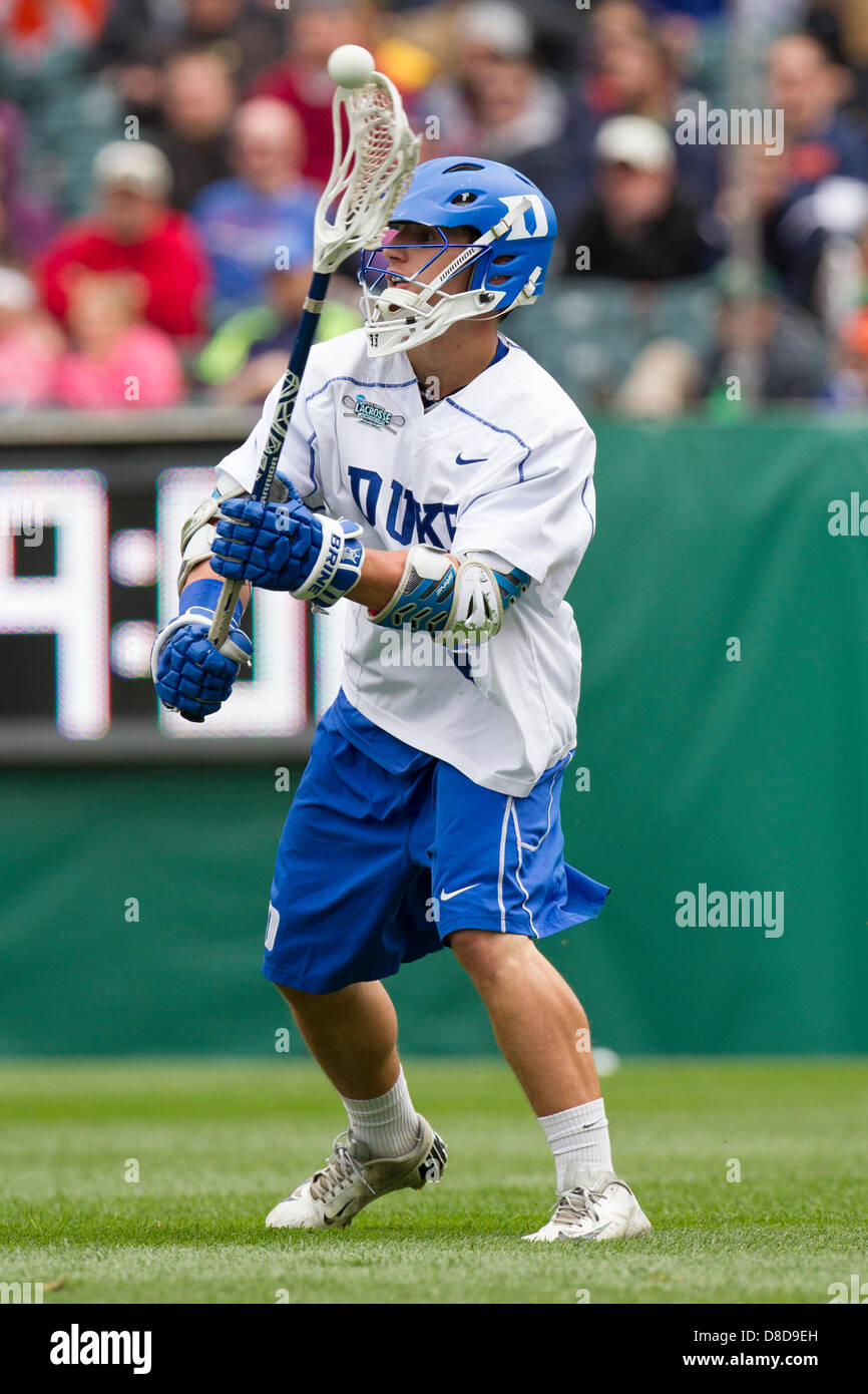 May 25, 2013: Duke Blue Devils attack Josh Dionne (8) passes the ball ...