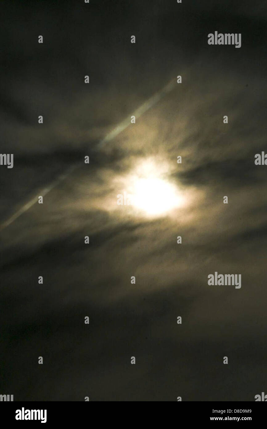 This stock photo captures a smoky sky, typically a result of wildfires ...