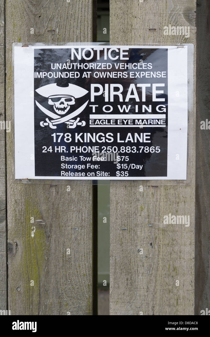 Pirate towing sign hi-res stock photography and images - Alamy
