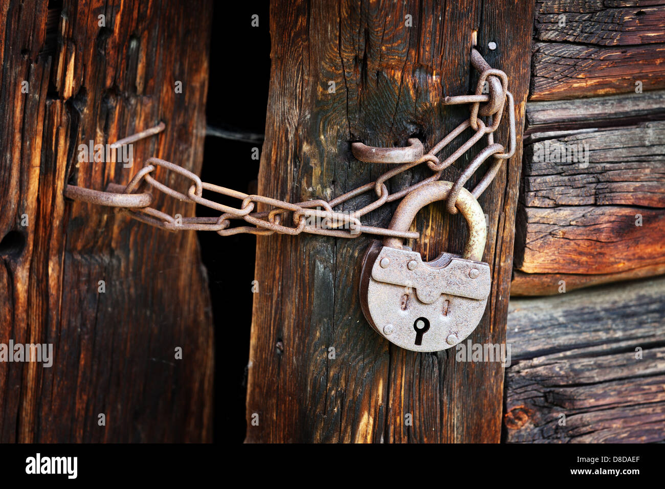 Old Padlock And Chain