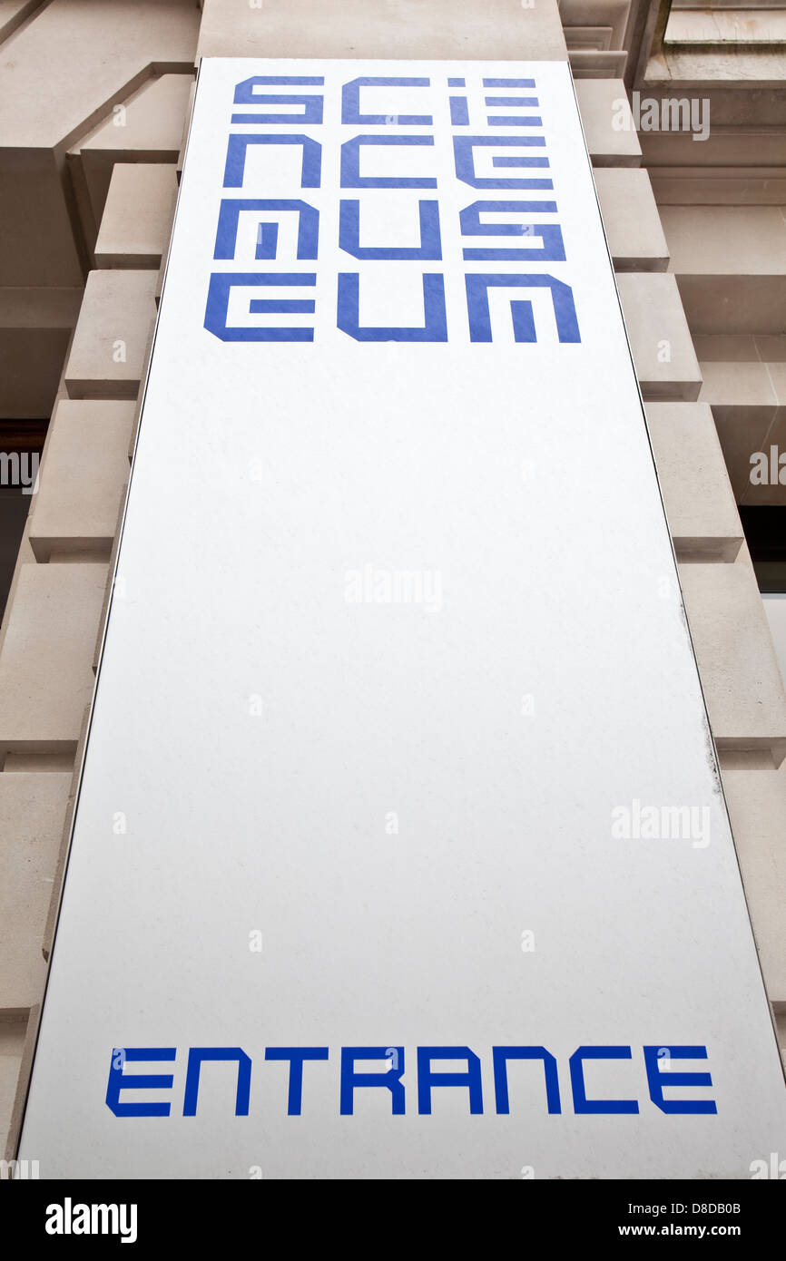 Sign for The Science Museum, London, England Stock Photo - Alamy
